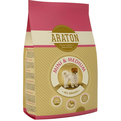 Araton Adult Mini & Medium - Пълноценна и балансирана суха храна за ...